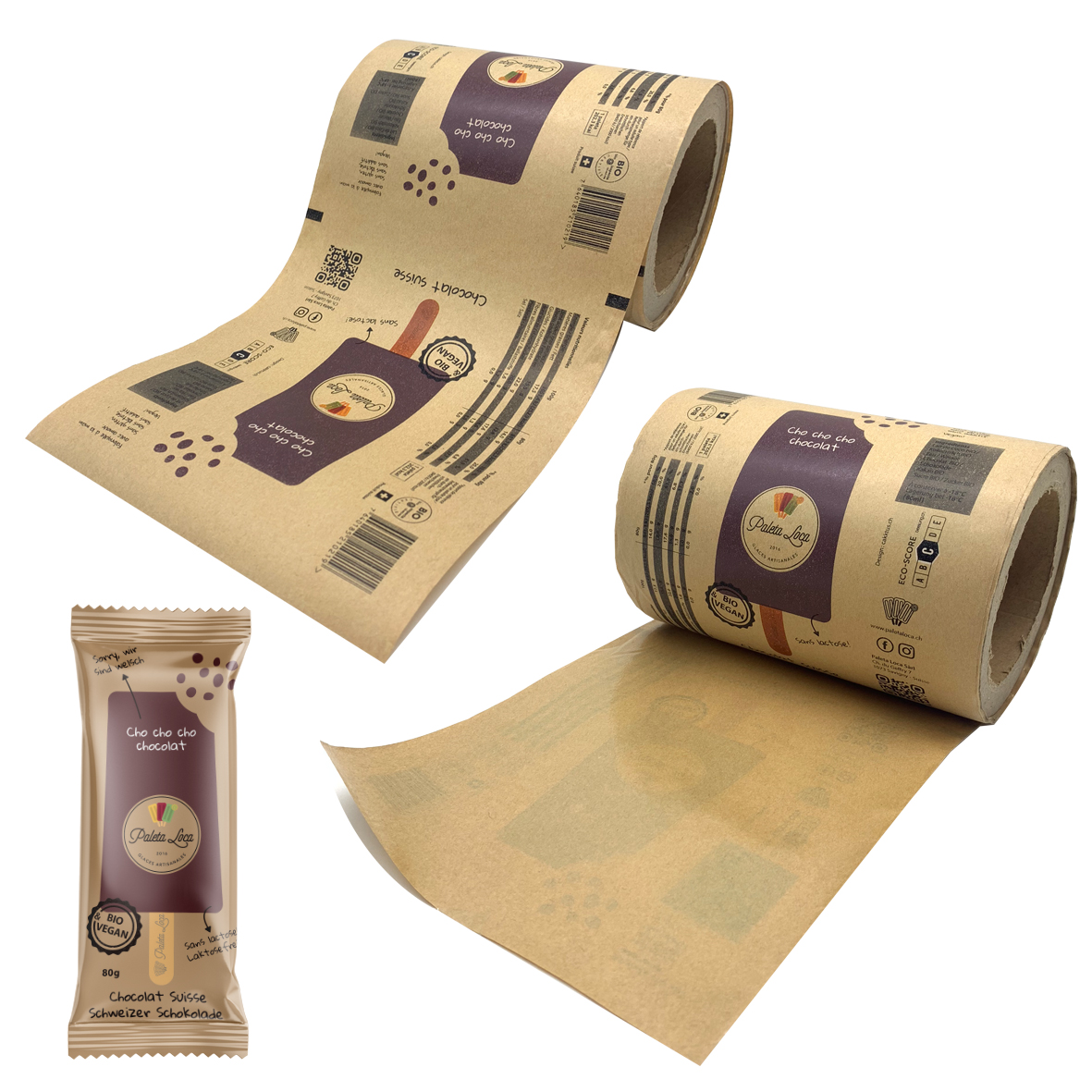 Laminated Brown Kraft Paper Roll Film - Astra Tech (Shenzhen) Company ...